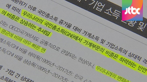 커지는 가계-기업 소득 격차…OECD 평균보다 심각 | JTBC 뉴스