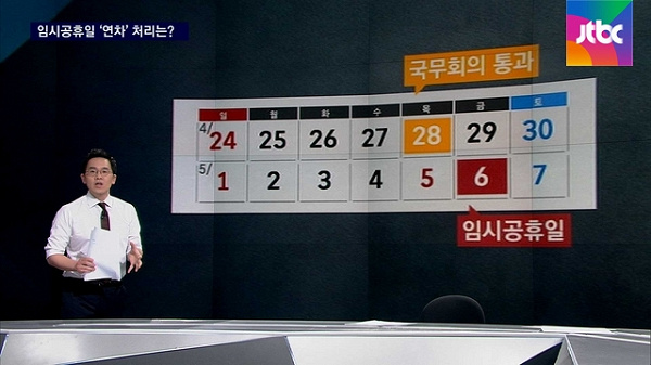 [팩트체크] '임시공휴일' 미리 낸 연차 어떻게 되나? | JTBC 뉴스