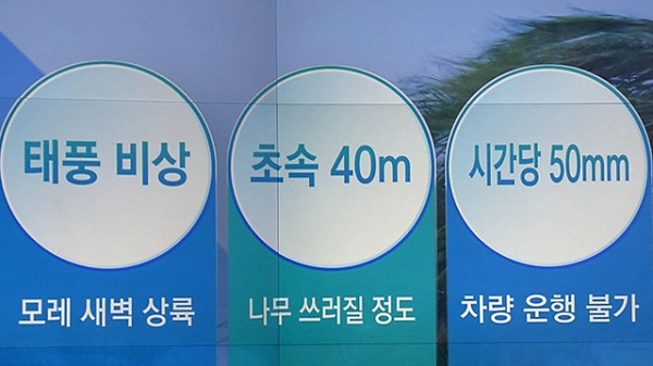 [오늘의 날씨 키워드] 태풍 비상·초속 40m·시간당 50mm | JTBC 뉴스