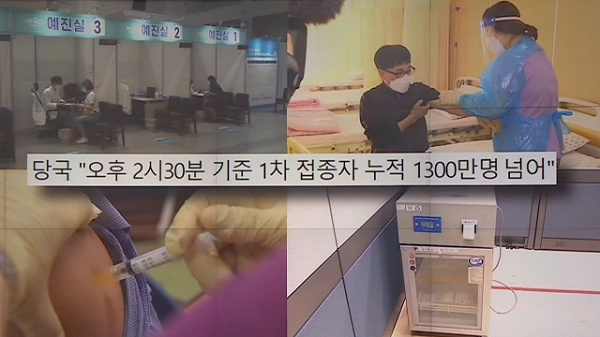 백신 1차 접종 1300만명 돌파…상반기 목표 조기 달성 | JTBC 뉴스