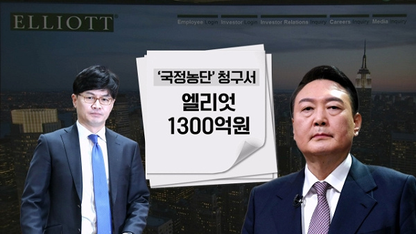 1300억원 '국정농단 청구서'…엘리엇 "윤석열·한동훈 입증" 배상 압박 | JTBC 뉴스