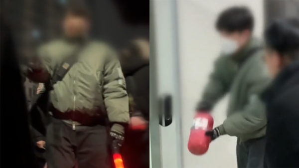 소화기로 문 부순 남성이 JTBC 기자? "허위정보에 법적 대응" | JTBC 뉴스